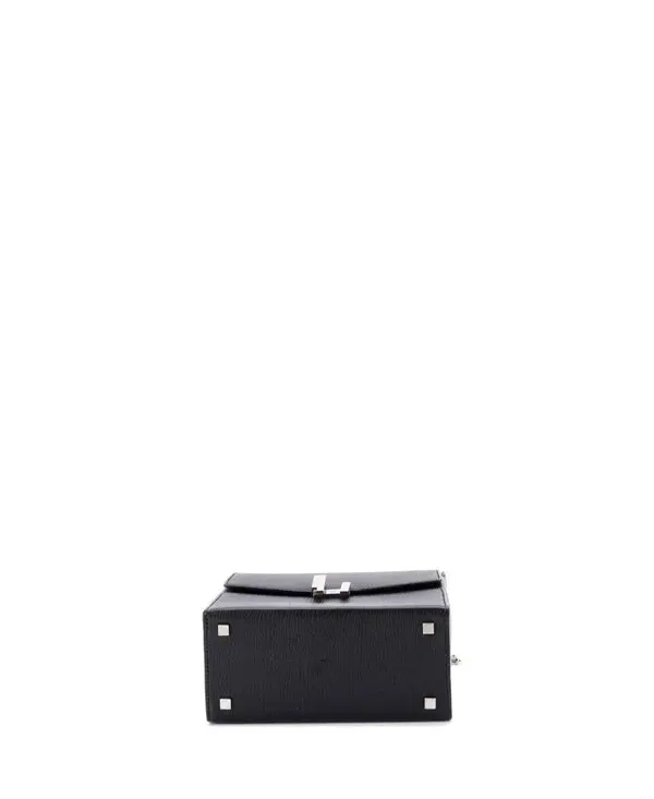 Hermès Cinhetic Top Handle Bag Verso Chevre Mysore - Black