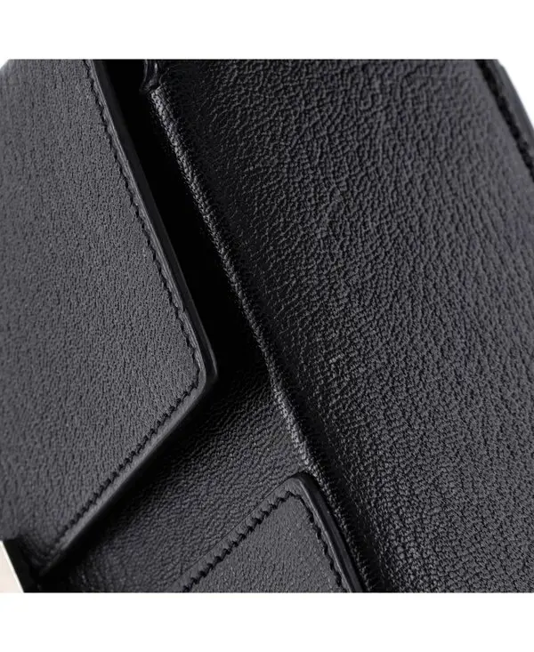 Hermès Cinhetic Top Handle Bag Verso Chevre Mysore - Black