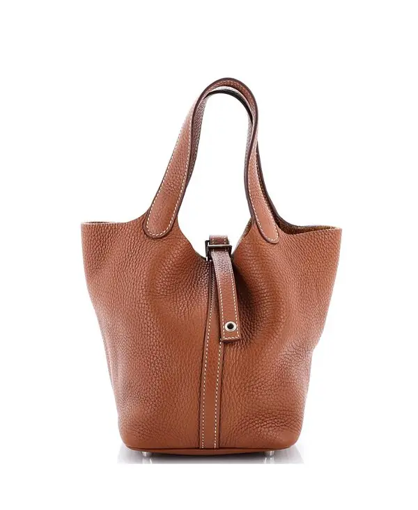 Hermès Pm Picotin Lock Bag Clemence - Brown