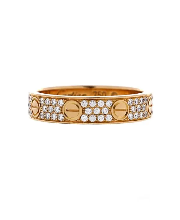 CARTIER Love Wedding Band Pave Diamonds Ring - Gold