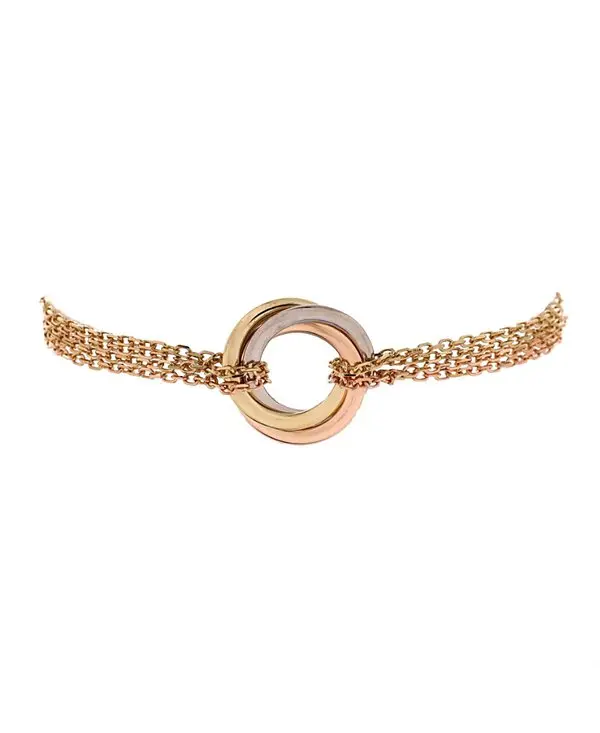 CARTIER Trinity 4 Chain 18k Tricolor Bracelet - Gold