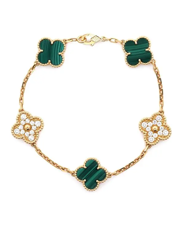 VAN CLEEF & ARPELS Vintage Alhambra 5 Motifs Bracelet - Gold