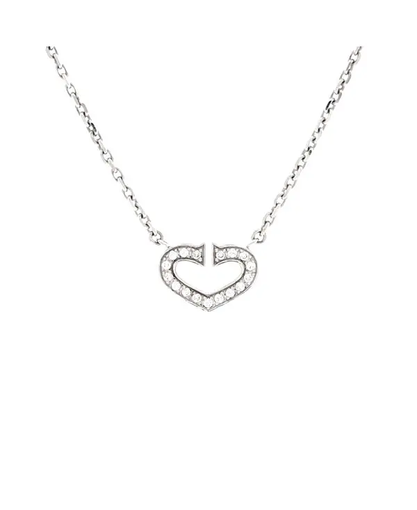 CARTIER C Heart De Pendant Necklace - White
