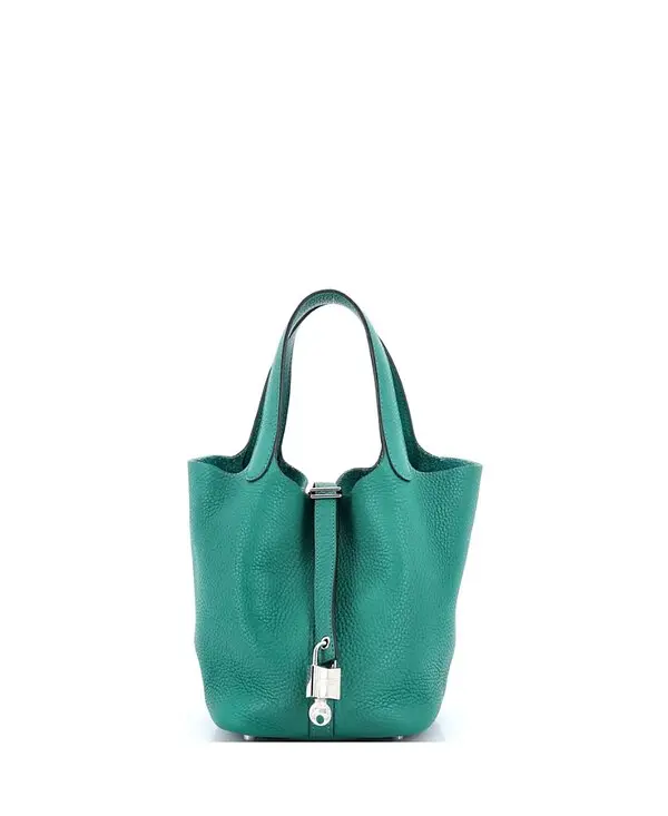 Hermès Pm Picotin Lock Bag Clemence - Green