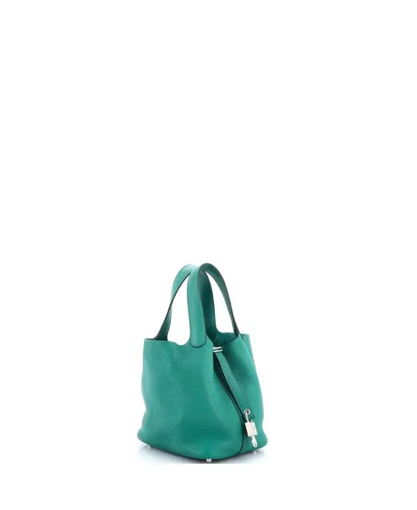Hermès Pm Picotin Lock Bag Clemence - Green