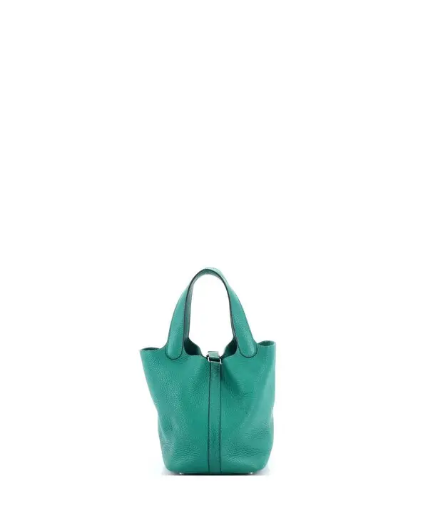 Hermès Pm Picotin Lock Bag Clemence - Green