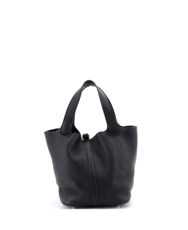 Hermès Mm Picotin Lock Bag Clemence - Black