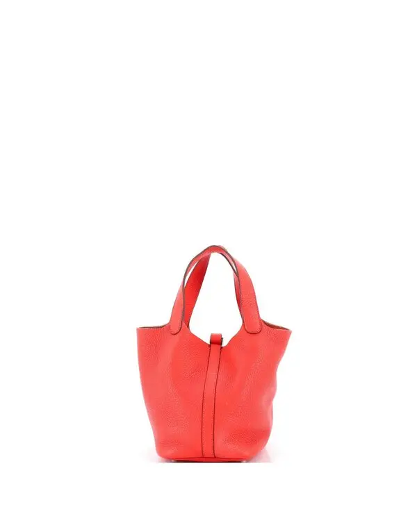 Hermès Pm Picotin Lock Bag Clemence - Red