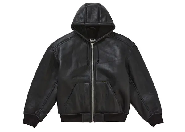 Supreme Schott Shearling Hooded Work Jacket
