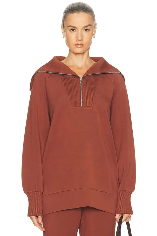 Varley Xina Half Zip Longline Sweater