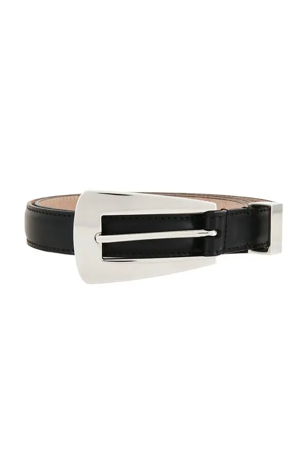 Khaite Lucca 25mm Leather Belt - Black
