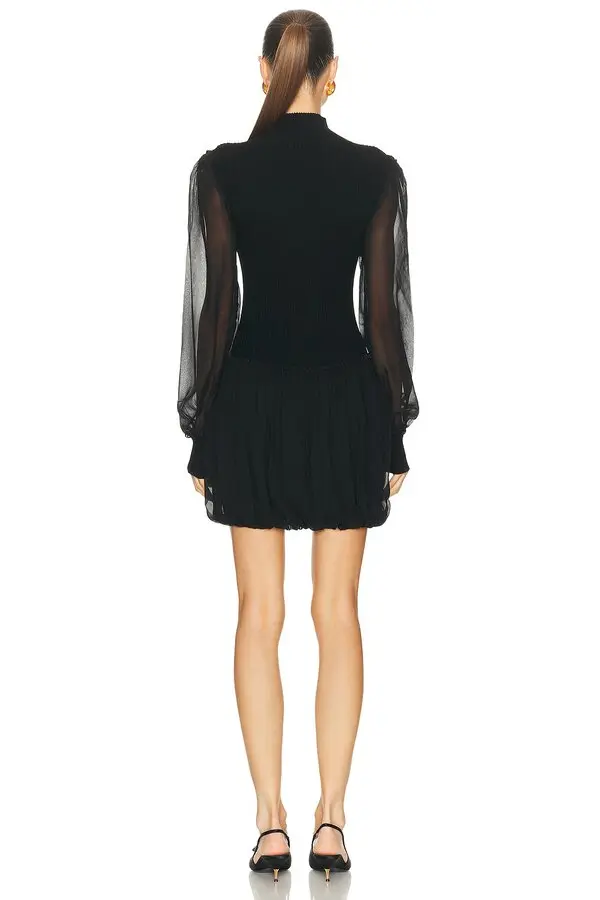 FRAME Sheer Sleeve Dress