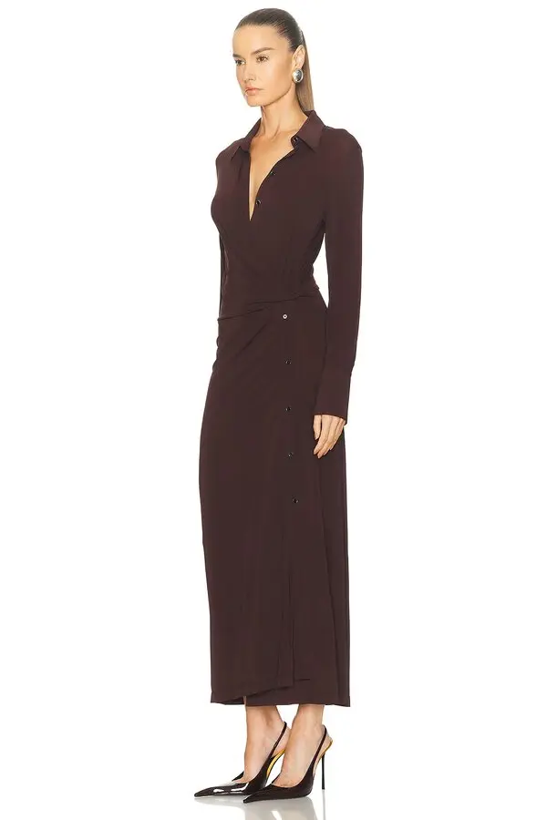 Helmut Lang Twisted Shirt Dress