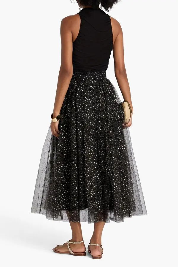 Zimmermann Glittered Tulle Midi Skirt