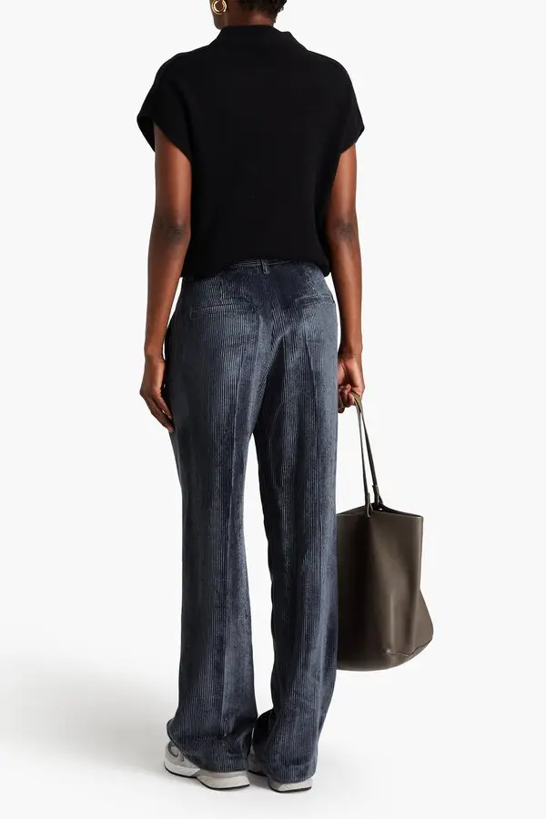 Brunello Cucinelli Pleated Corduroy Wide-leg Pants