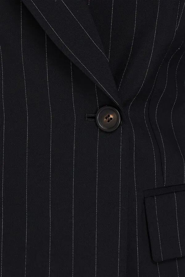 Brunello Cucinelli Bead-embellished Pinstriped Blazer