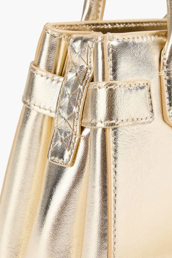 SERAPIAN Meline Mini Metallic Leather Tote