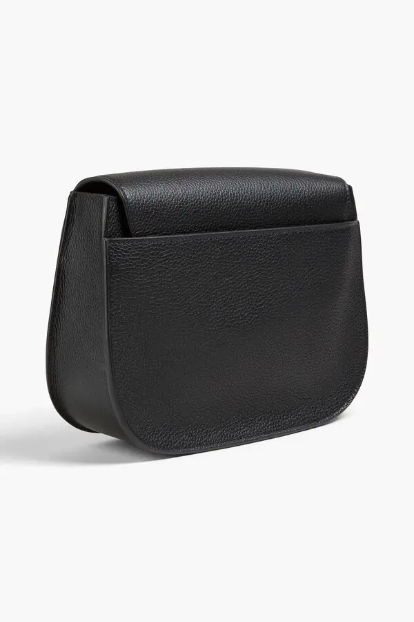 SERAPIAN Luna Pebbled-leather Crossbody Bag