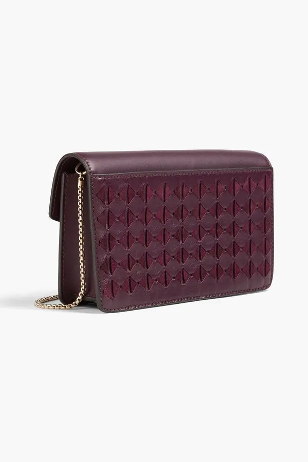 SERAPIAN Mosaico Woven Clutch - Grape