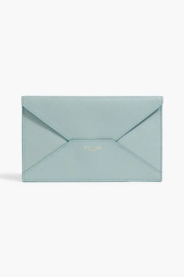 SERAPIAN Mask Envelope Pebbledleather Pouch - Sky Blue