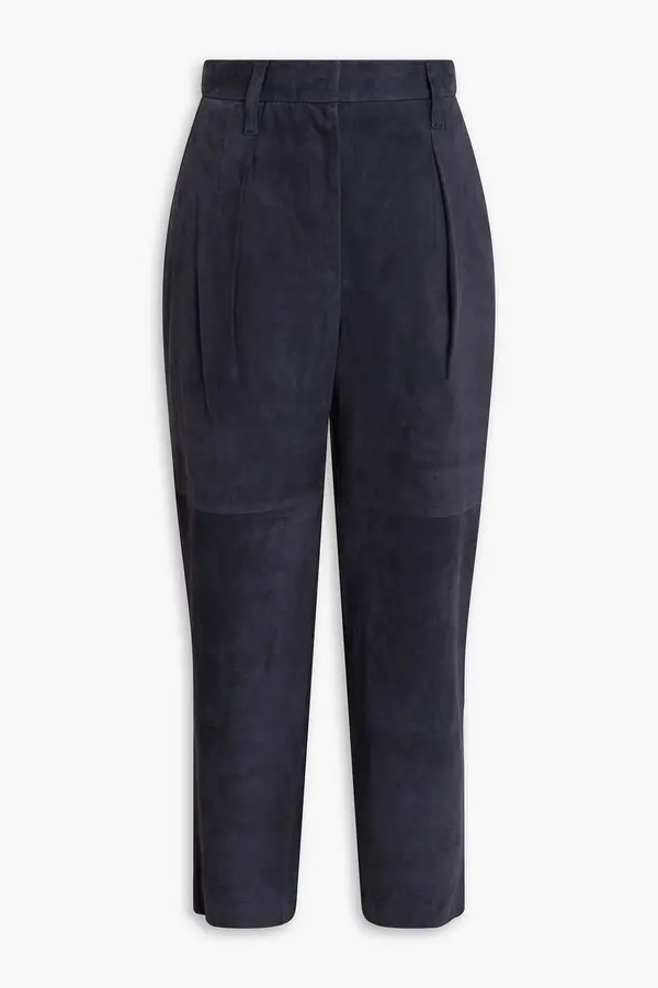 Brunello Cucinelli Suede Tapered Pants