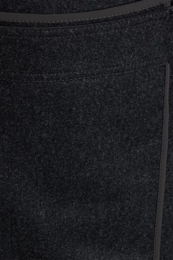 Brunello Cucinelli Wool-flannel Midi Wrap Skirt