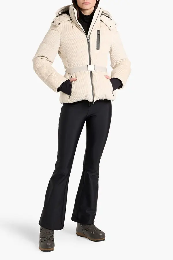 Brunello Cucinelli Hooded Cotton-velvet Ski Jacket