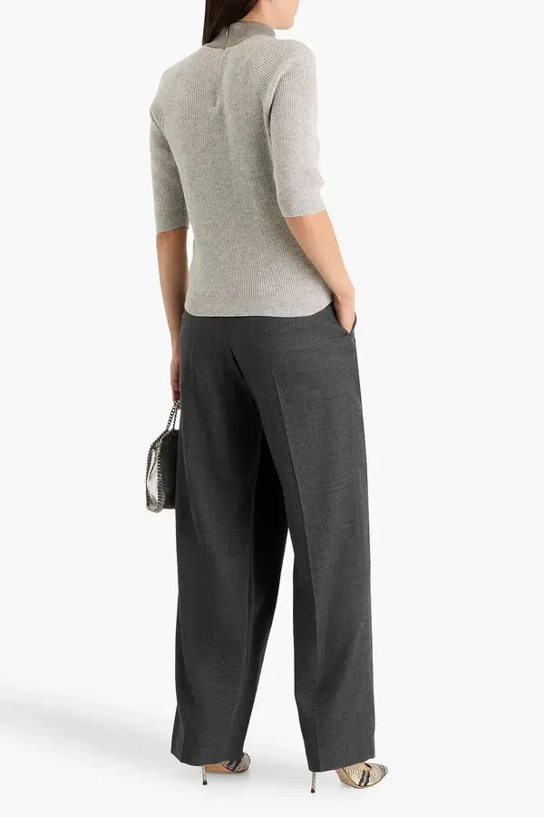 Brunello Cucinelli Wool-blend Tapered Trousers