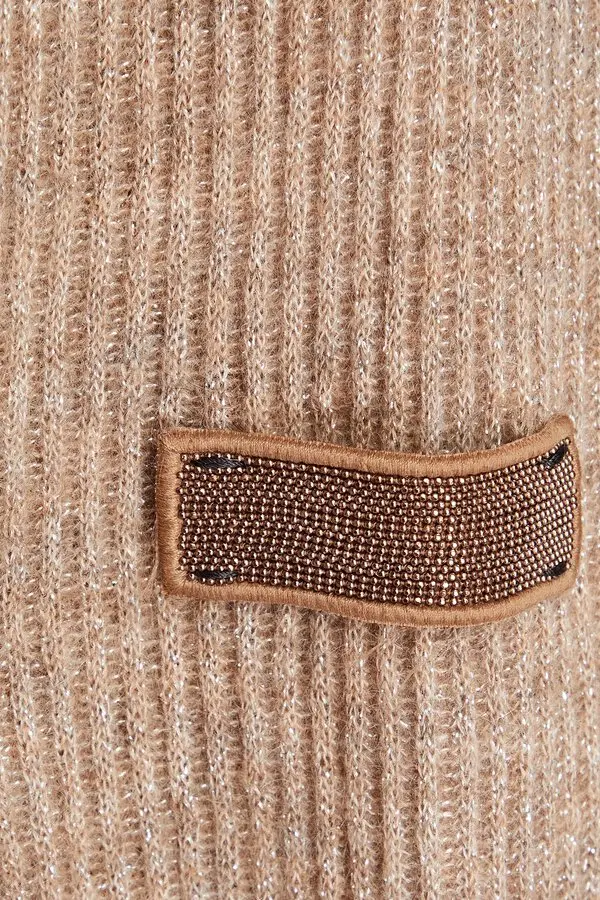Brunello Cucinelli Metallic Ribbed-knit Sweater