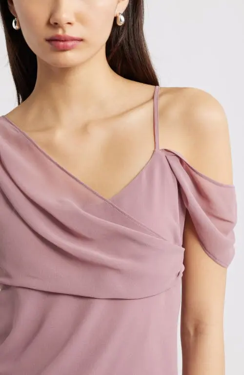 OPEN EDIT Drape Scarf Top - Purple Wistful