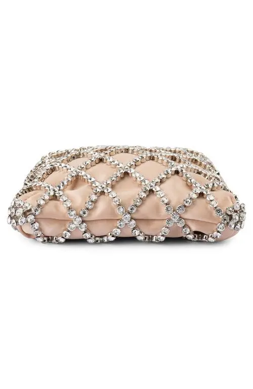 OLGA BERG Crystal Cage Top Handle Bag