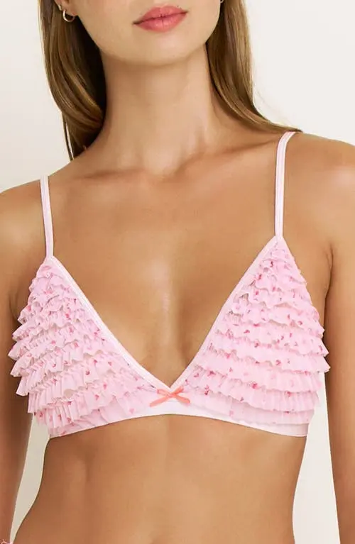 Honeydew Intimates Rumba Ruffle Triangle Bralette - Marzipan Hearts