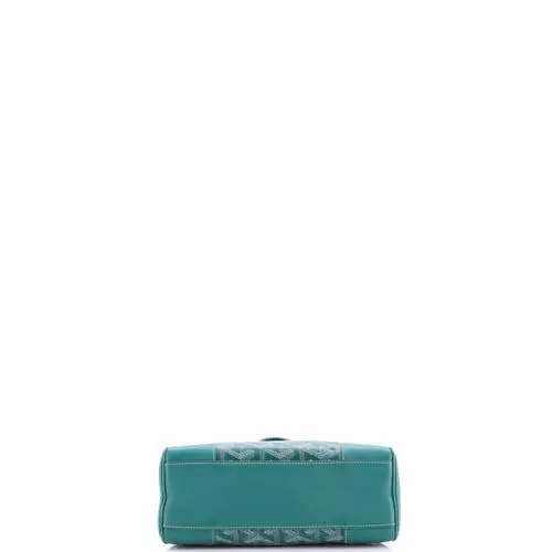 Goyard Saigon Top Handle Bag Coated Canvas With Leather Mini - Green