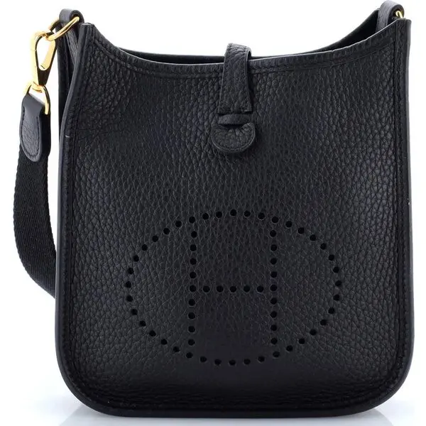 HERMES Evelyne Bag Gen Iii Clemence Tpm - Noir