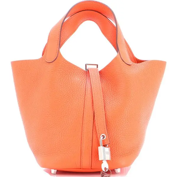 HERMES Picotin Lock Handbag - Orange Poppy