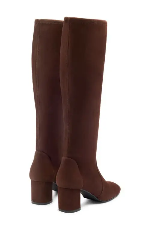 STUART WEITZMAN Lucie Knee High Block Heel Boots - Walnut