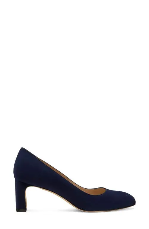 STUART WEITZMAN Babette Block Heel Pump - Nice Blue