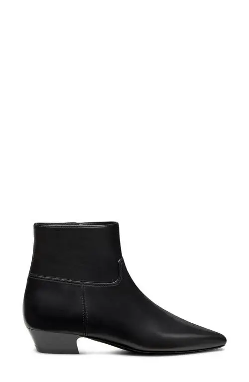 STUART WEITZMAN Stassi Zip Leather Booties - Black