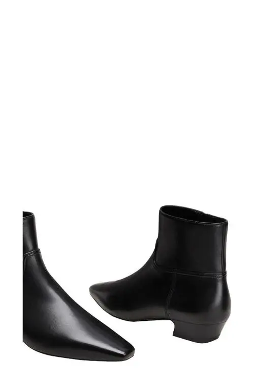 STUART WEITZMAN Stassi Zip Leather Booties - Black
