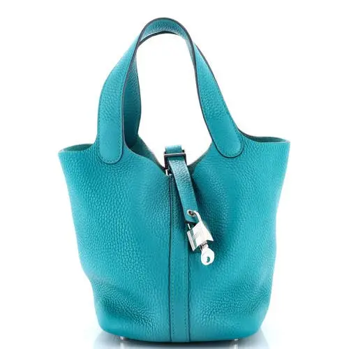 Hermès Picotin Lock Bag Clemence Pm - Blue