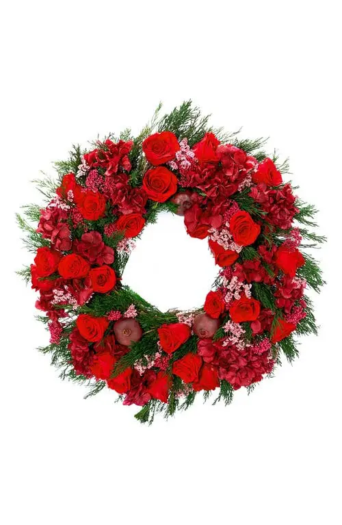 Venus Et Fleur L’étoile Grand Rouge Wreath - Red