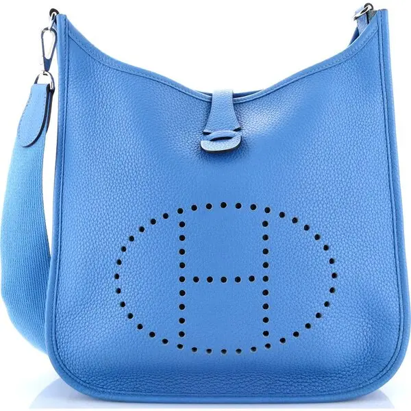 HERMES Evelyne Bag Gen Iii Clemence Pm - Bleu Paradis