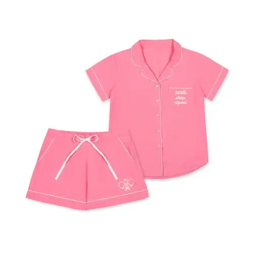 AME & LULU Short Pajama Set - Pink Pickle Sleep Repeat