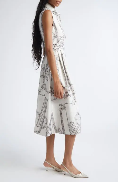 Max Mara Ambuto Sleeveless Fit & Flare Dress - Ivory