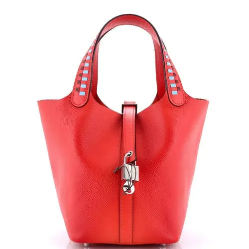 Hermès Picotin Lock Bag Tressage Epsom Pm - Orange