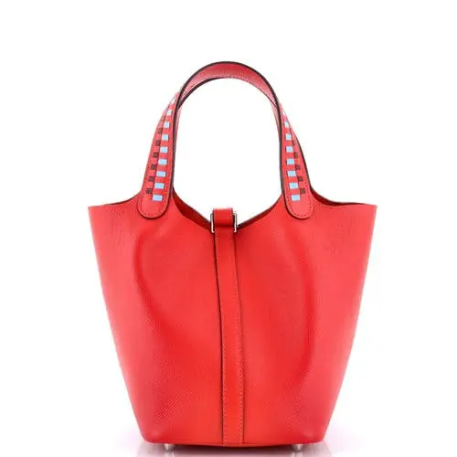 Hermès Picotin Lock Bag Tressage Epsom Pm - Orange