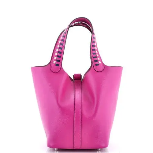 Hermès Picotin Lock Bag Tressage Epsom Pm - Pink