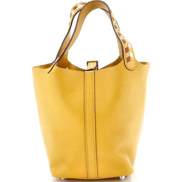 Hermès Picotin Lock Bag Tressage Epsom Pm - Yellow