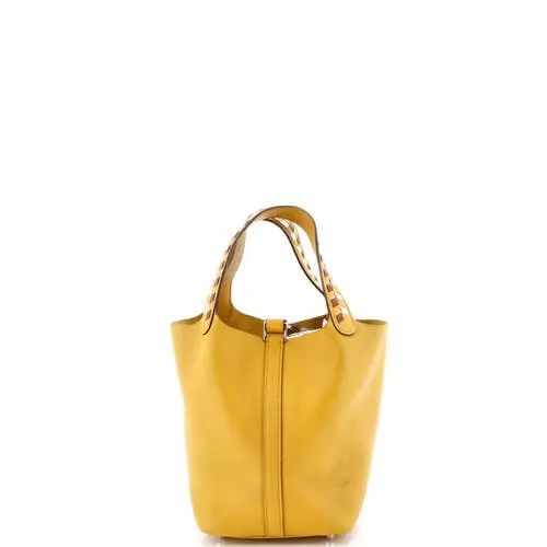 Hermès Picotin Lock Bag Tressage Epsom Pm - Yellow