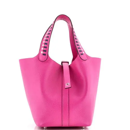 Hermès Picotin Lock Bag Tressage Epsom Pm - Pink
